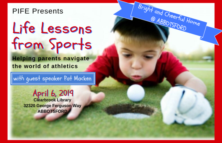 Bright and Cheerful Home Series – Life Lessons from Sports@Abbotsford ...